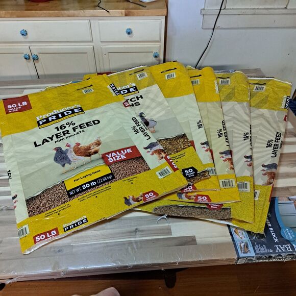 Producers Pride | Office | 3 Lot Empty Chicken Mini Pig Feed Woven ...